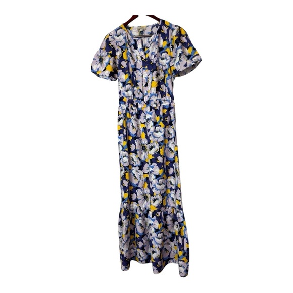 LOFT | Dresses | Loft Womens Floral Print Tiered Maxi Dress Short ...